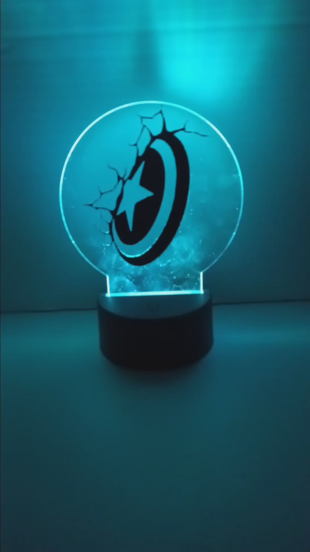 Captain America Night light – Gretchen's Magical Crafts